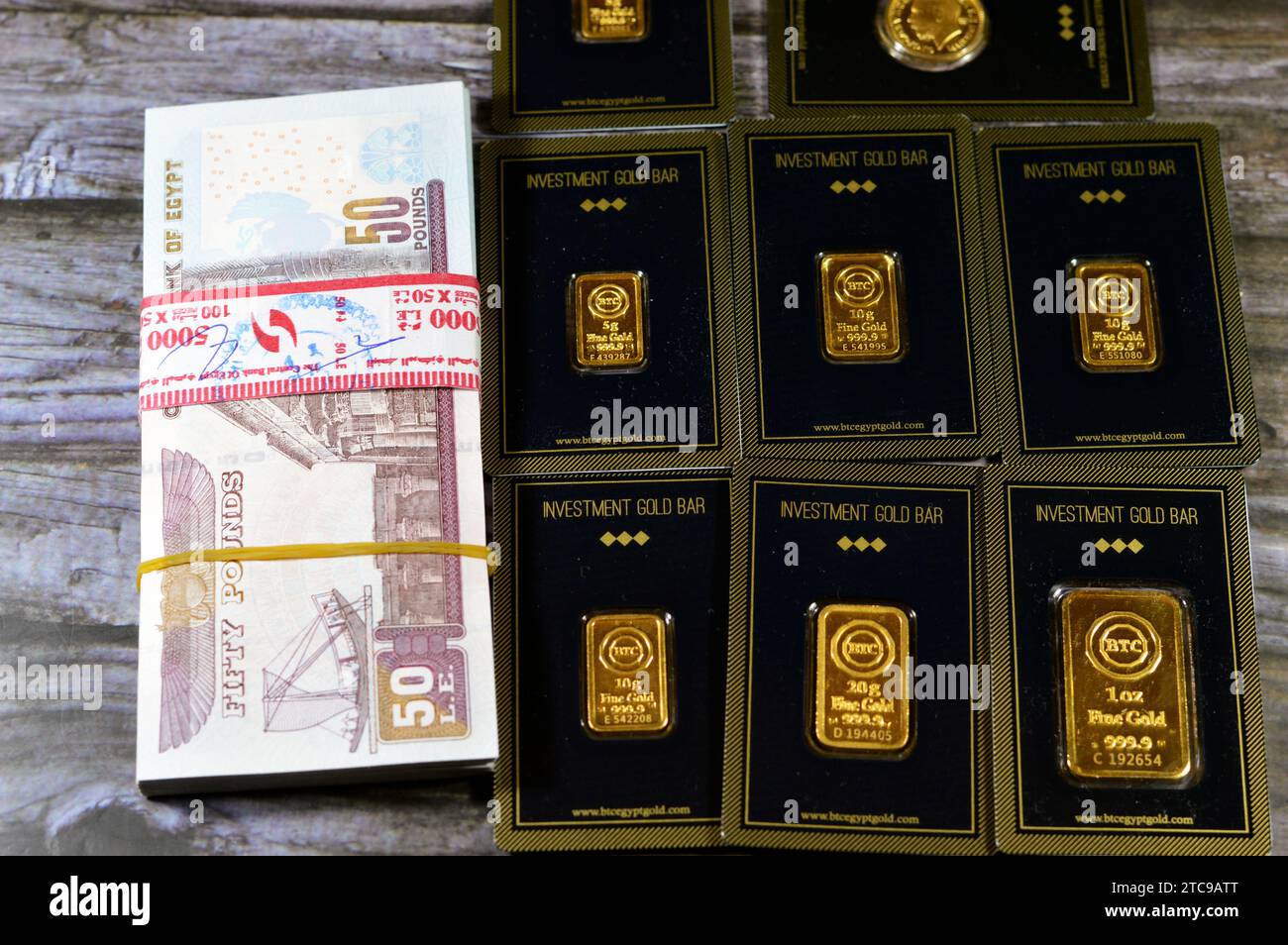 Cairo, Egypt, December 8 2023: 24K karat BTC Bullion Trading Center ...