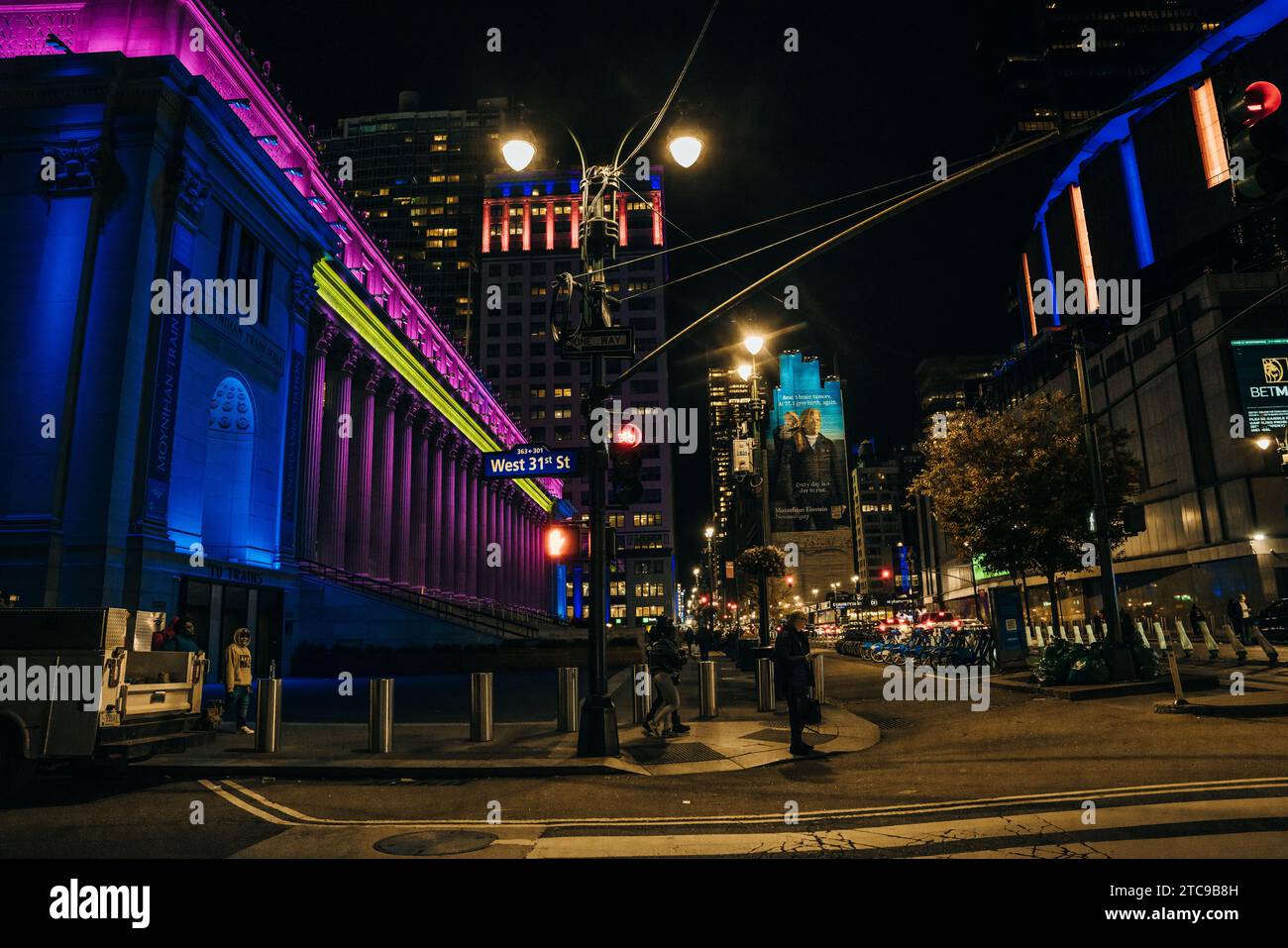 New York, USA - June 3, 2023 The entrance to the LIRR trains at Penn ...
