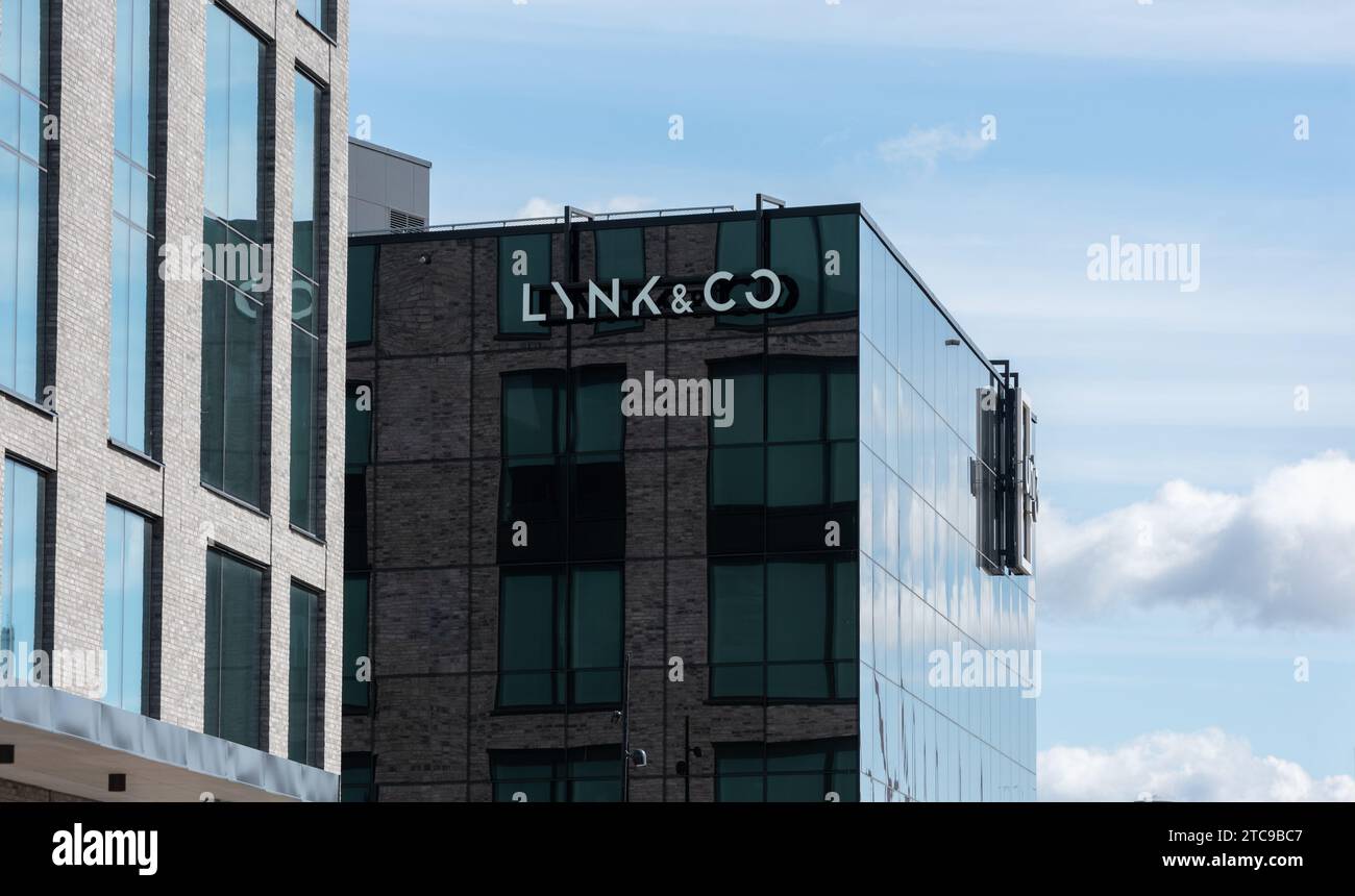 Gothenburg, Sweden - April 03 2022: Lynk and Co logo on the facade of ...