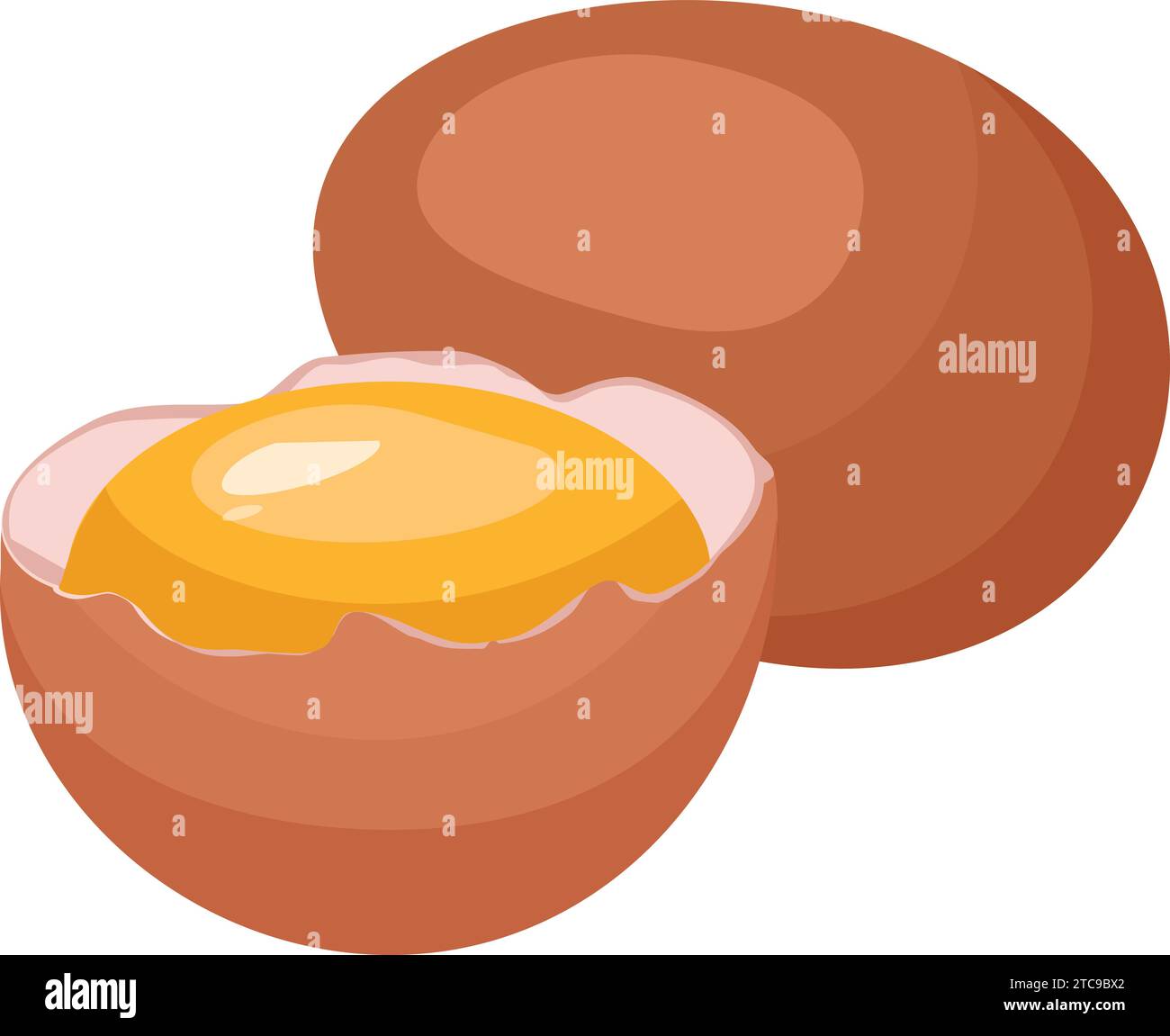 Ovum yolk egg icon cartoon vector. Broken eggshell Stock Vector Image ...
