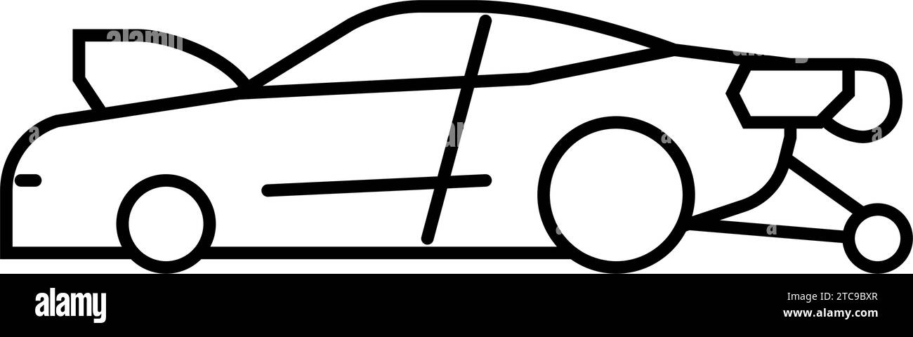 nitrous oxide racing vehicle line icon vector illustration Stock Vector ...