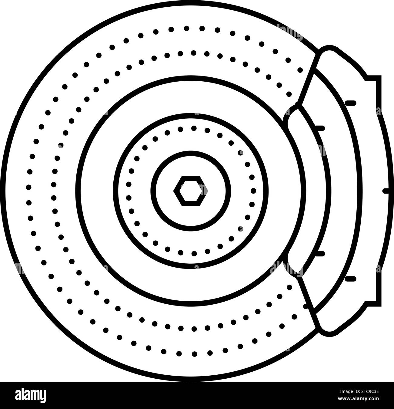 brakes vehicle speed auto line icon vector illustration Stock Vector ...