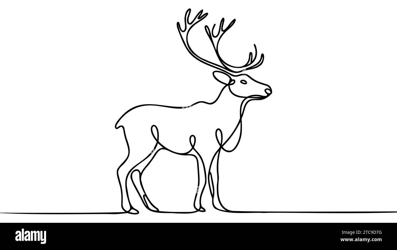 Line of deer hi-res stock photography and images - Alamy