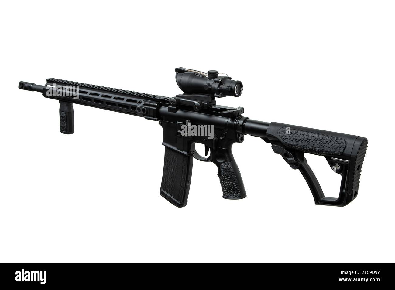 Modern automatic rifle isolated on white background. Weapons for police ...