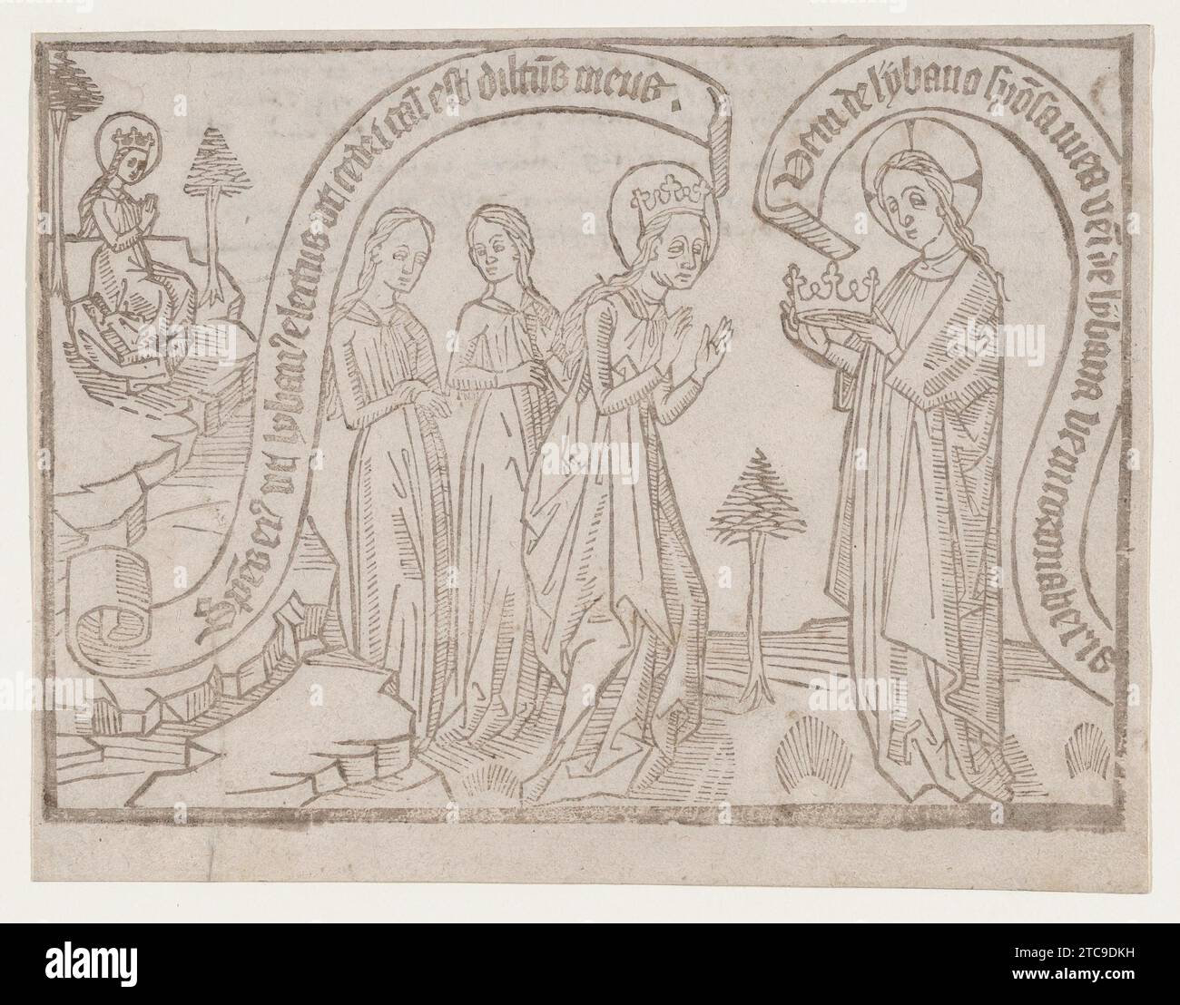 The Bridegroom Offering a Crown to the Bride, from a "Canticum ...