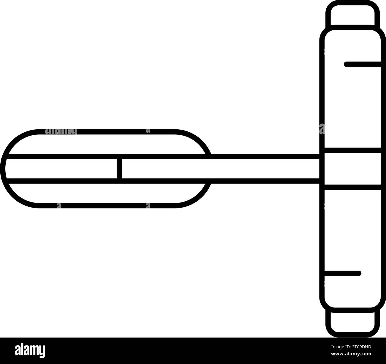 door closer hardware furniture fitting line icon vector illustration ...