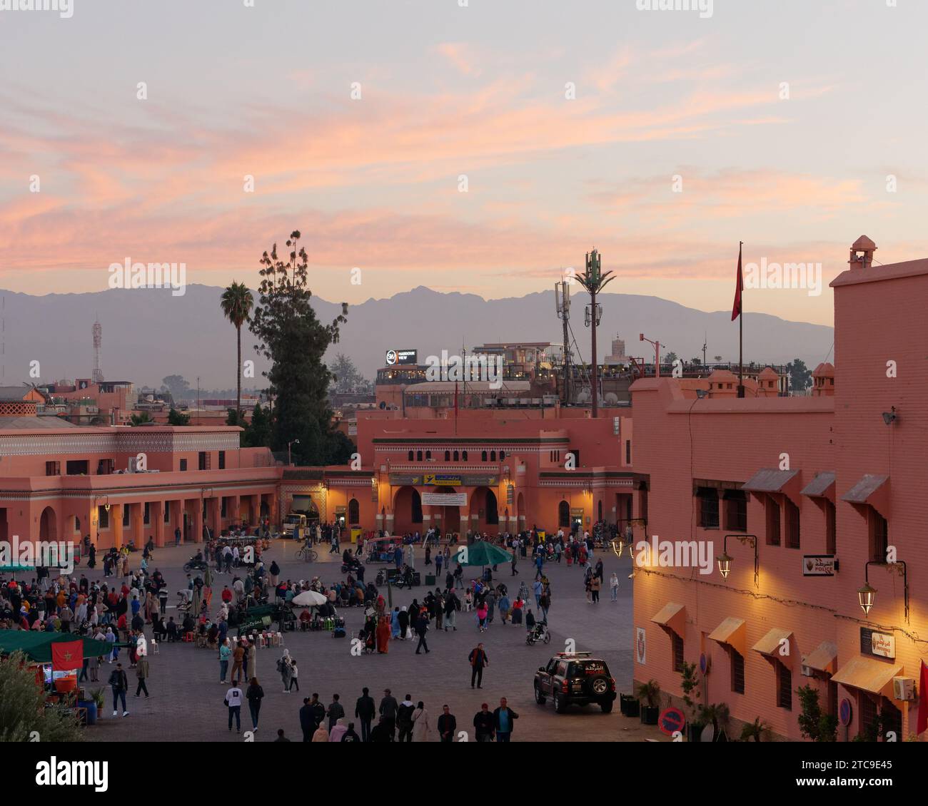 Marrakesh morocco evening view hi-res stock photography and images - Alamy