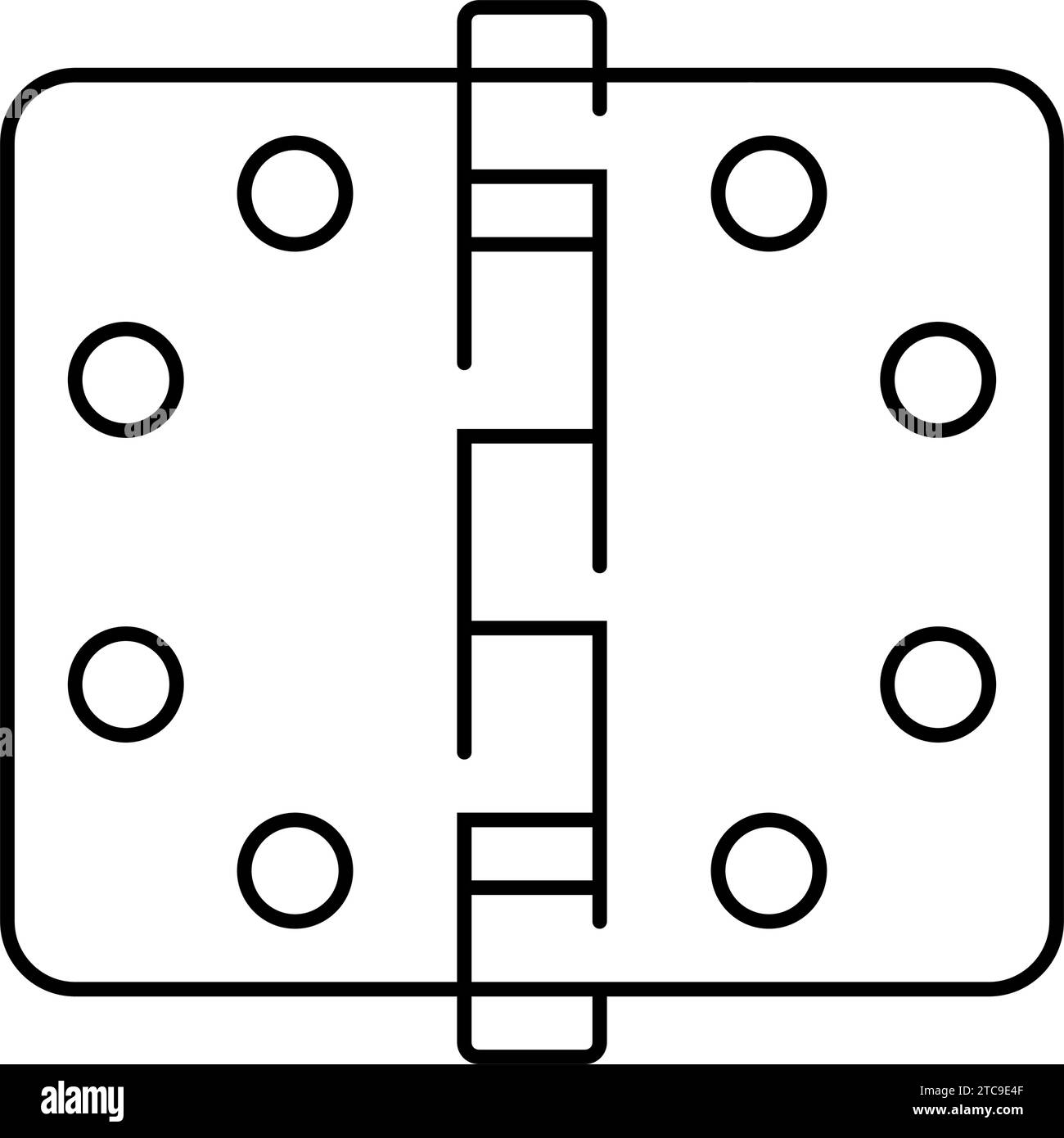 hinge hardware furniture fitting line icon vector illustration Stock ...