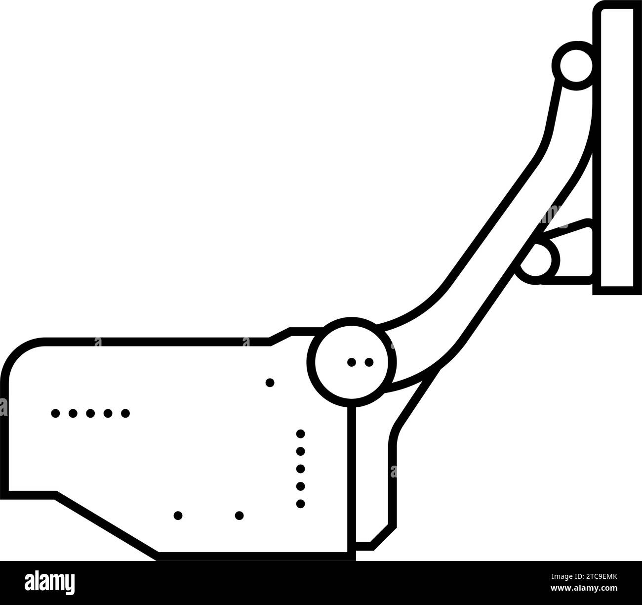 lift up fitting system hardware furniture fitting line icon vector ...