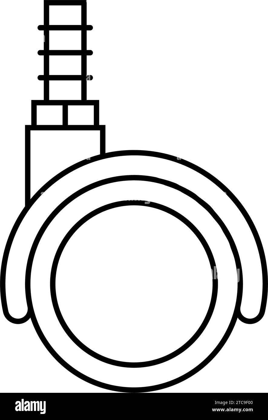 furniture caster hardware fitting line icon vector illustration Stock ...