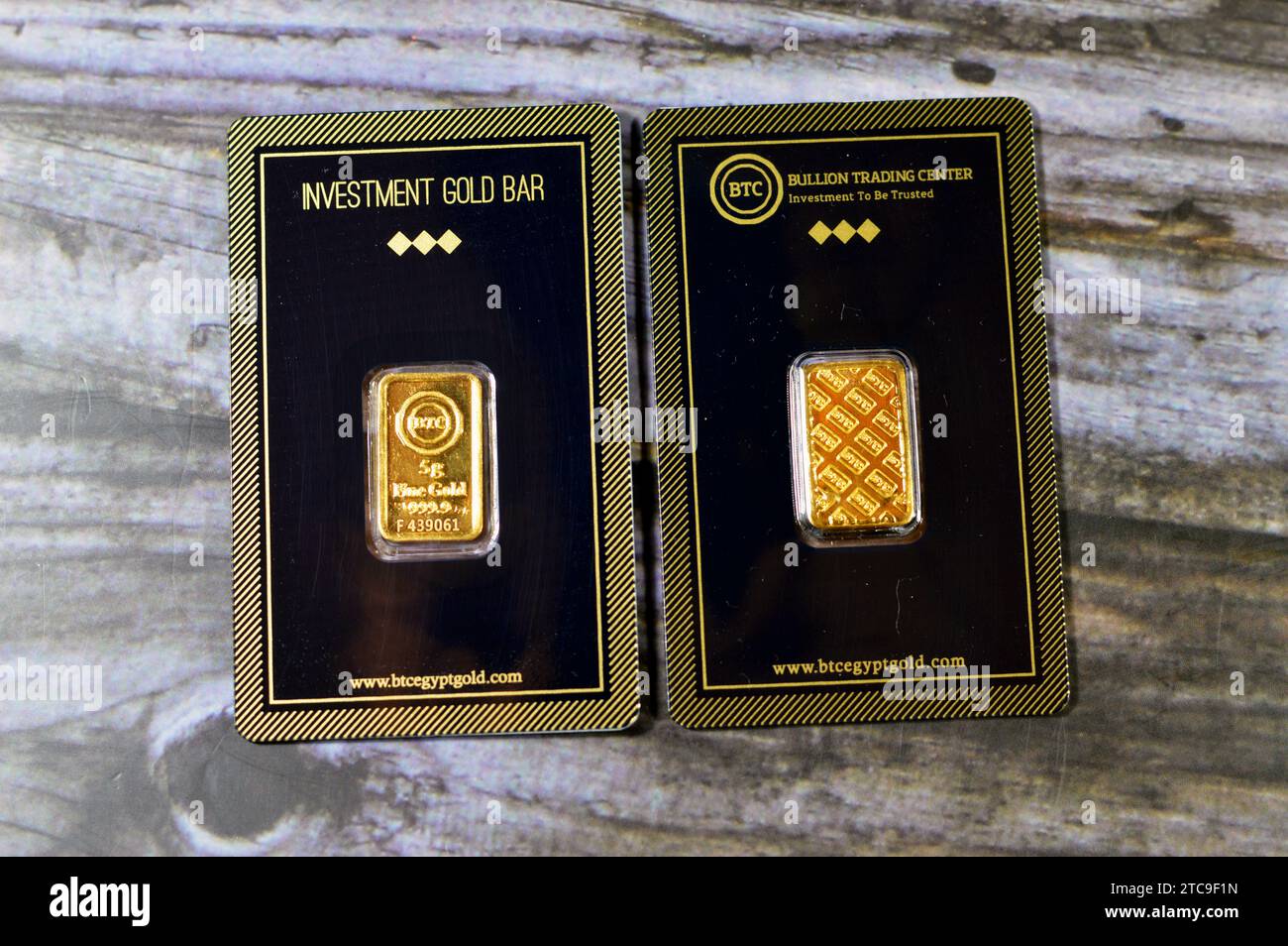 Cairo, Egypt, December 8 2023: 24K karat BTC Bullion Trading Center ...