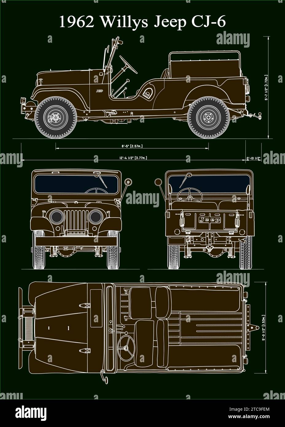 Willys jeep army Stock Vector Images - Alamy
