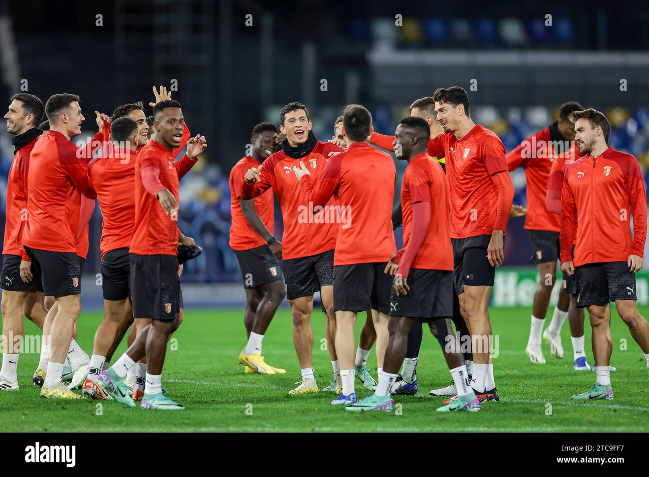 SC Braga training the day before the Champions League football match ...
