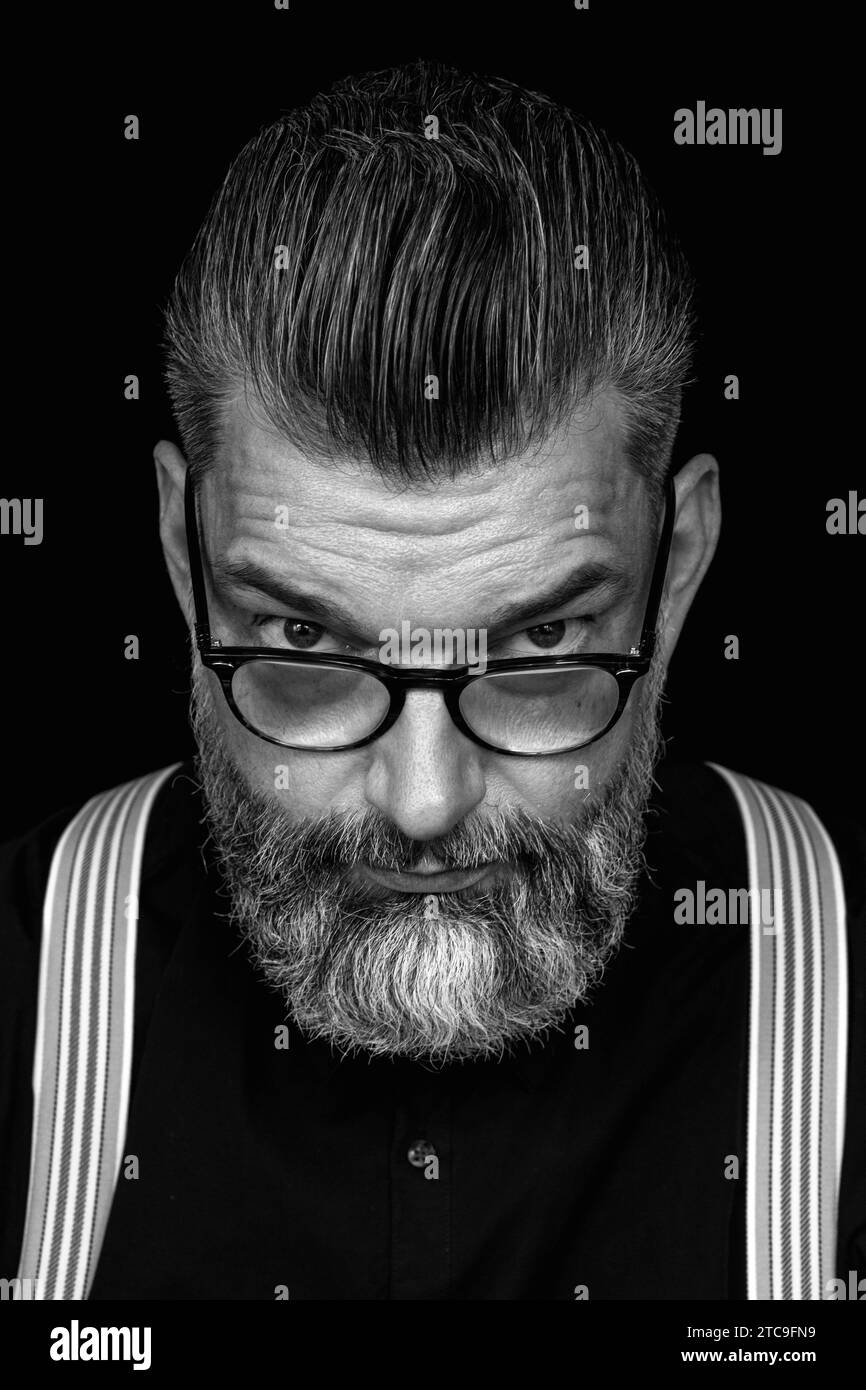Tilburg, Netherlands. Studio portrait of a mid adult, caucasian male ...