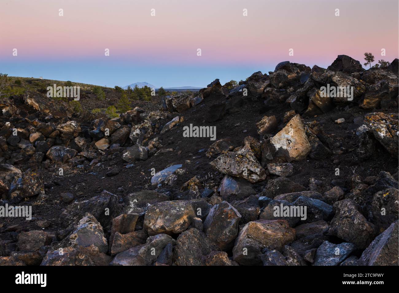 Earth's shadow rising above Big Southern Butte in the distance beyond ...