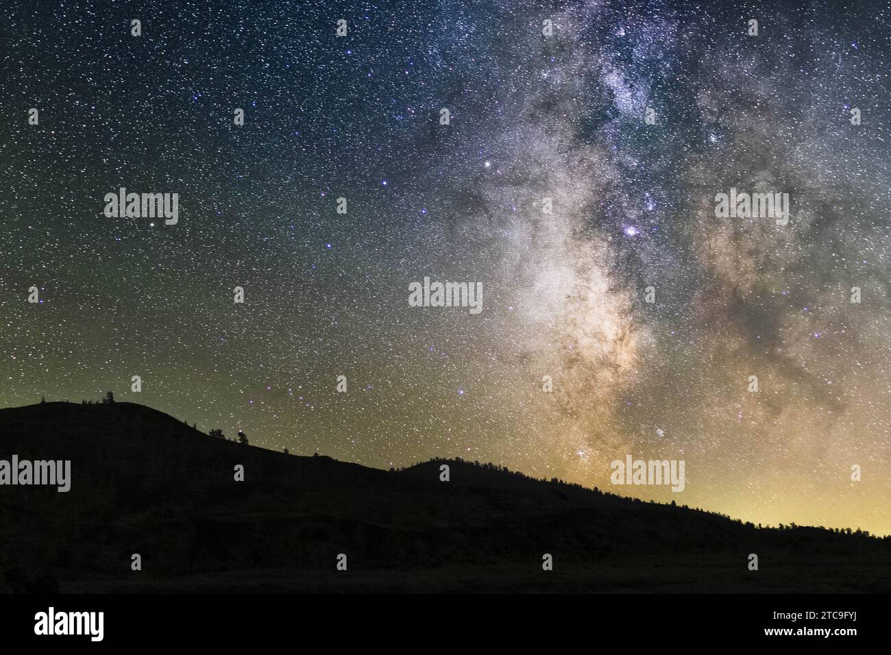 The Milky Way Galaxy shining brightly above the North Crater. Craters ...