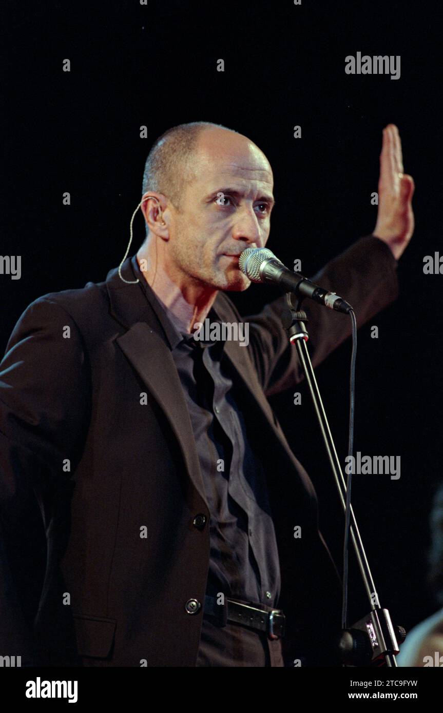 Milan Italy 2000-06-21 :Peppe Servillo singer of Avion Travel band ...