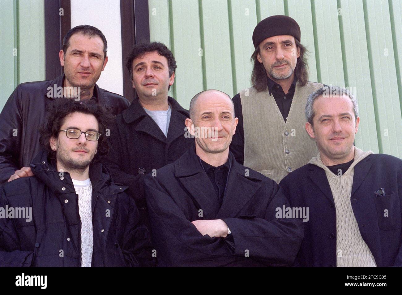 Sanremo Italy 2000-02-26 : Avion Travel band during photo session after ...