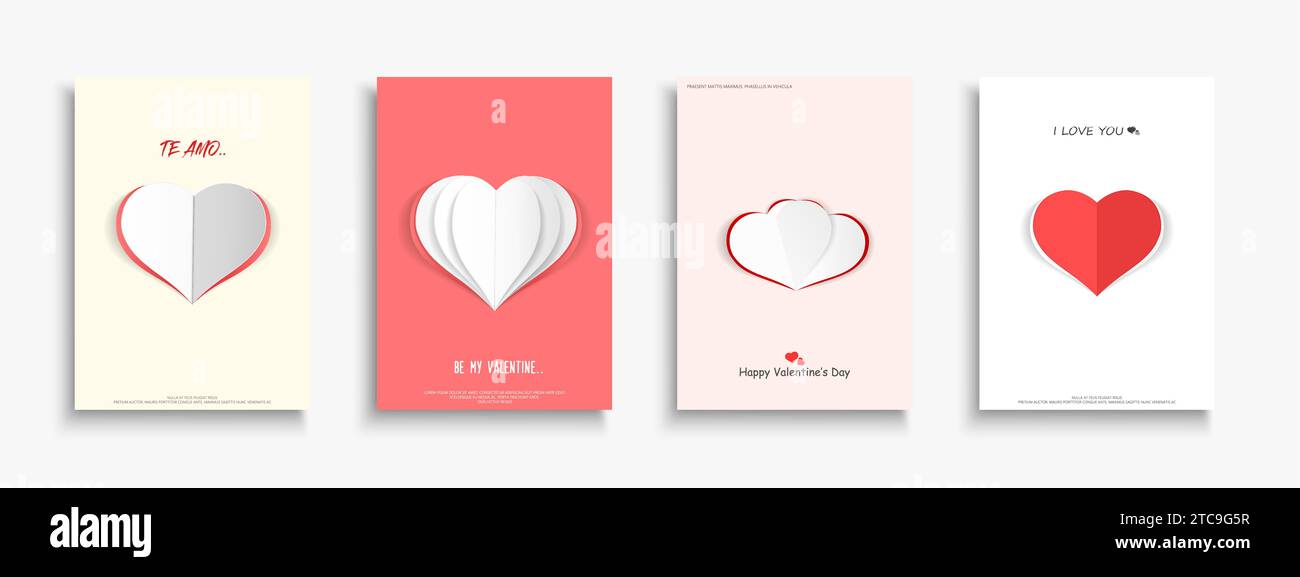 Collection of Valentine’s Day posters, brochures, invitations, banners ...