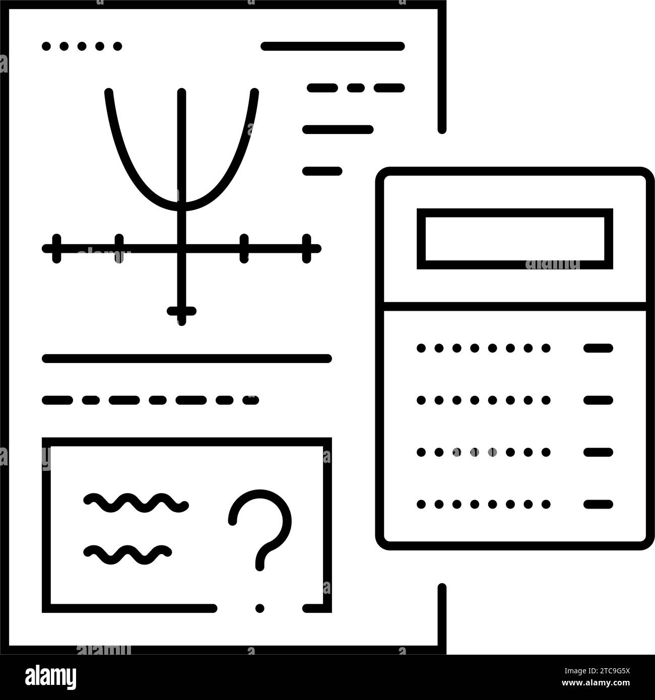 calculate math science education line icon vector illustration Stock ...