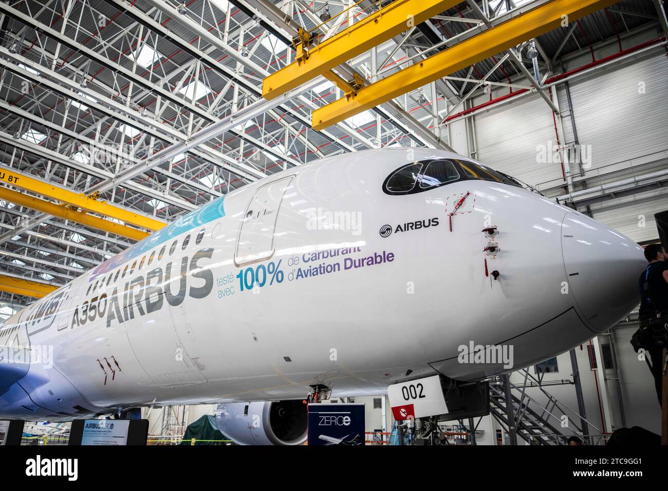 Toulouse, France. 11th Dec, 2023. Illustration Airbus A350 neo « ZERO E »during a french ...