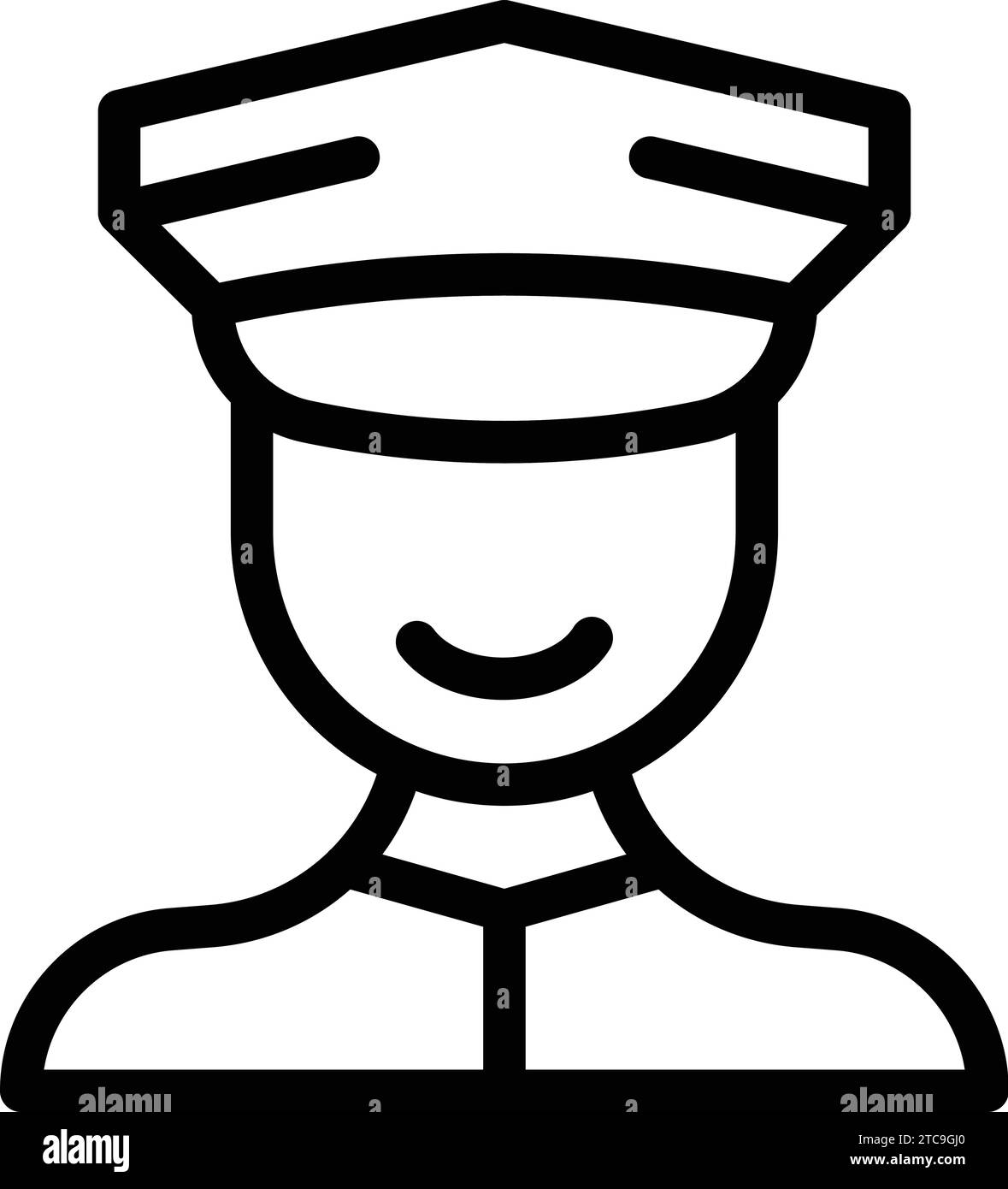 Airport Security Personnel Icon Outline Vector Airport Police Control Airport Checking Team