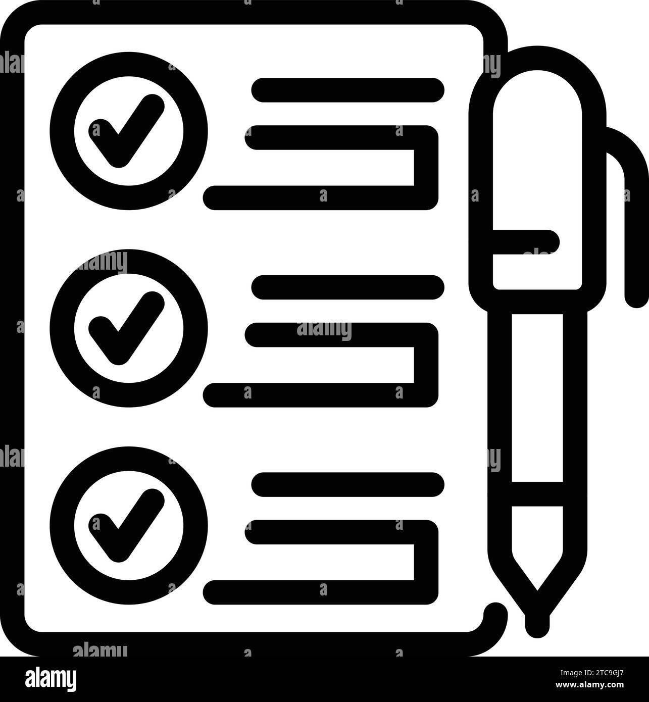 Travelling Checkup List Icon Outline Vector Checking Flight Inventory