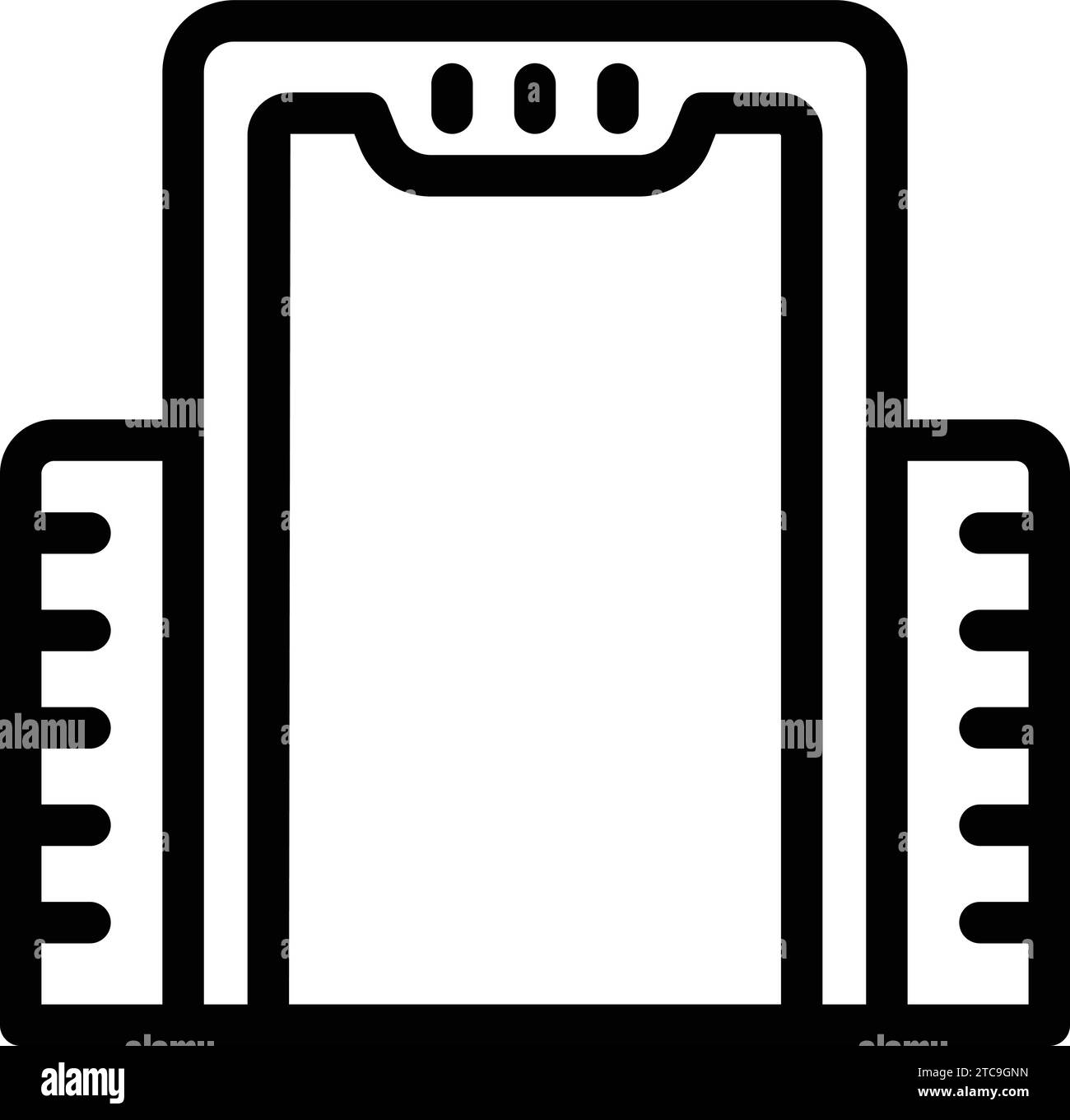 Airport Safety Gate Icon Outline Vector Control Passenger Scanner Airport Security Control