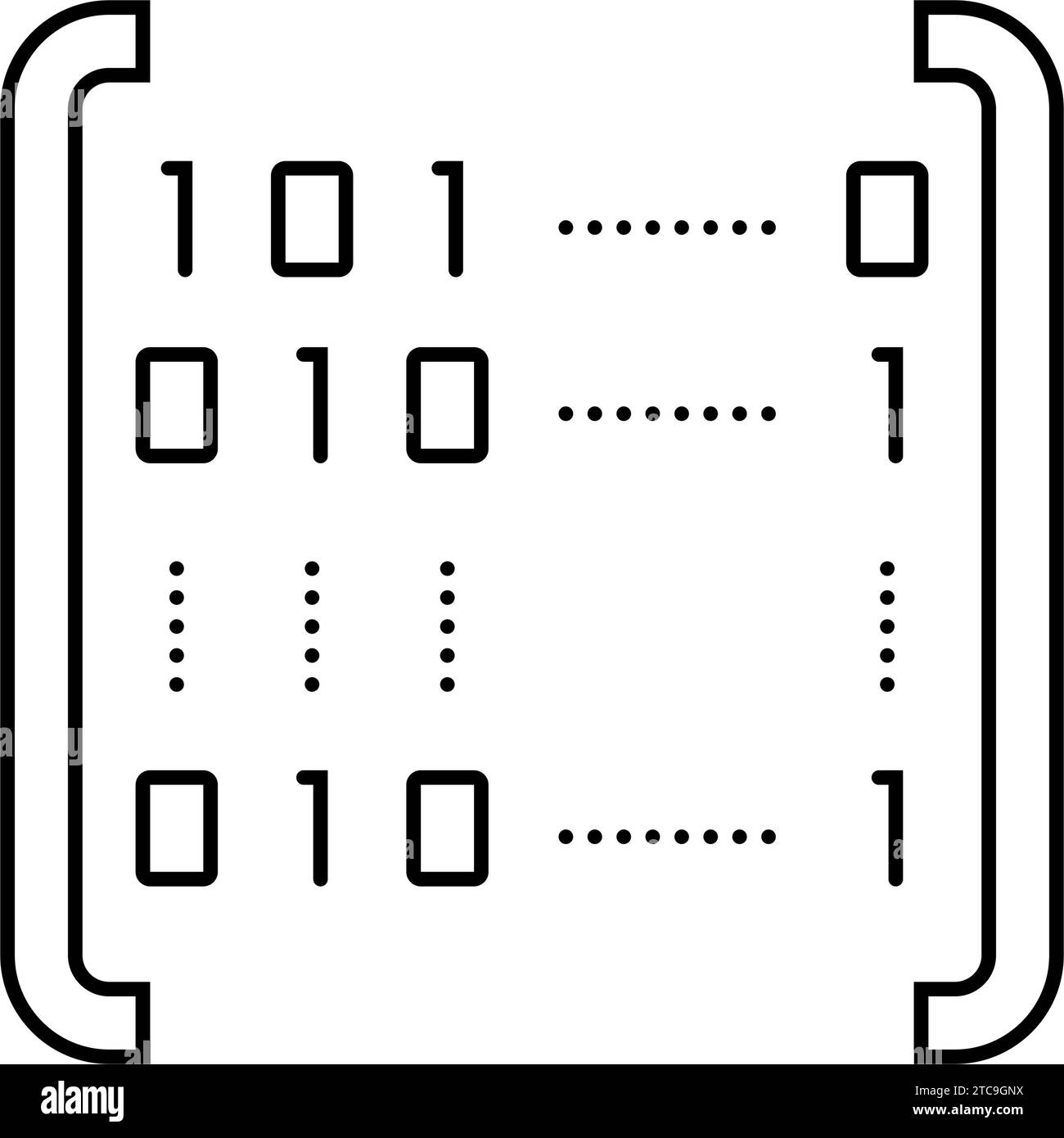 matrice math science education line icon vector illustration Stock ...