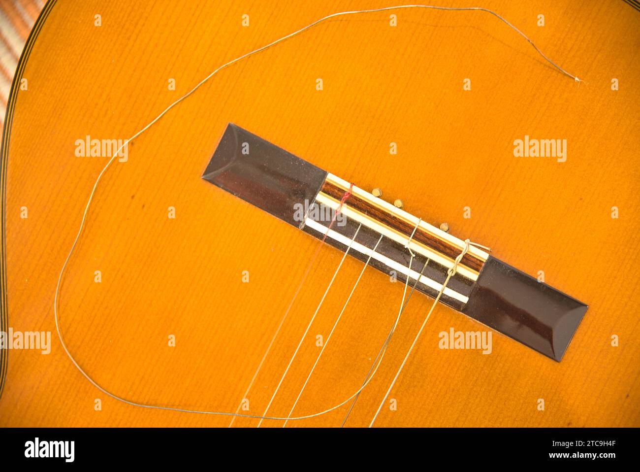 String Instrument Guitar With Cracked String - Musical Instrument ...