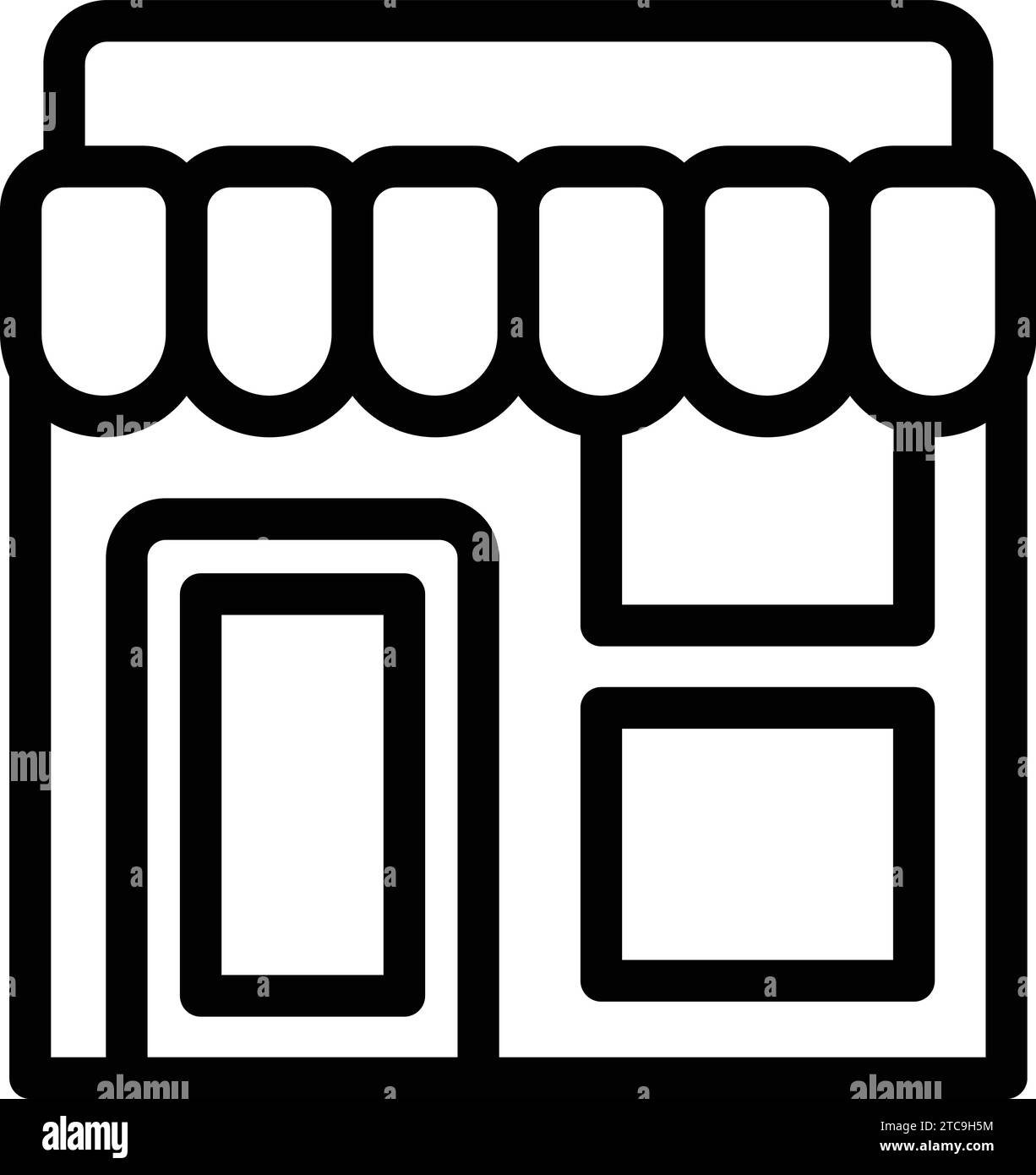 Outlet showroom icon outline vector. Shopping fashion boutique. Mall ...