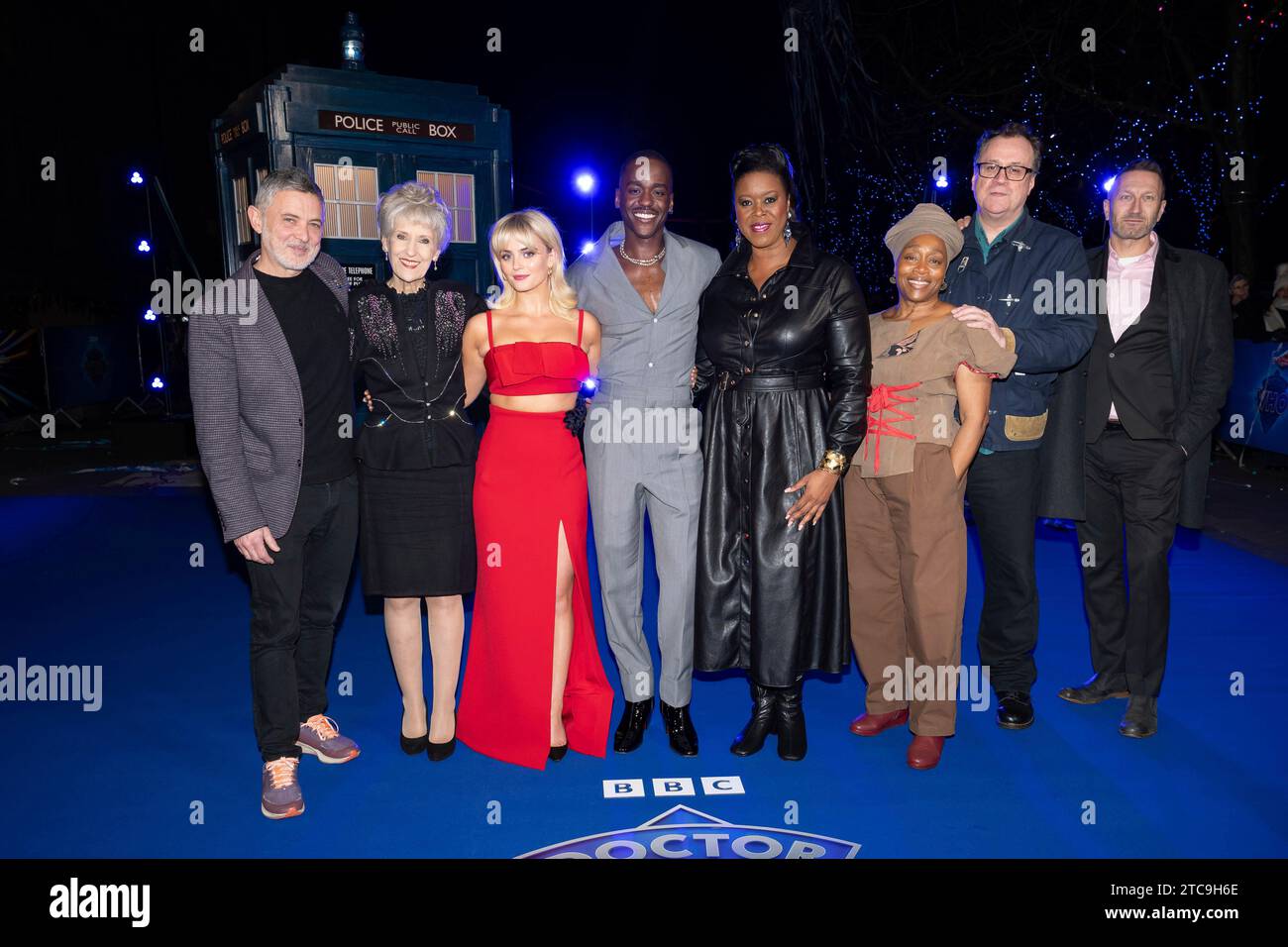 Alex Beaton, from left, Anita Dobson, Millie Gibson, Ncuti Gatwa, Michelle Greenidge, Angela ...