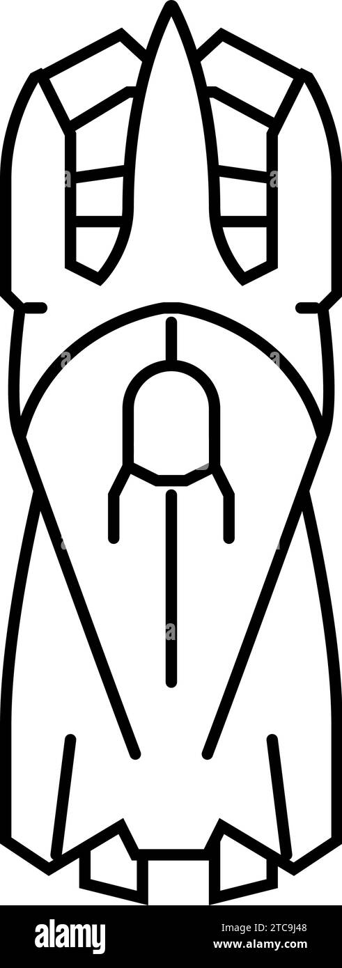 race car top view line icon vector illustration Stock Vector Image ...