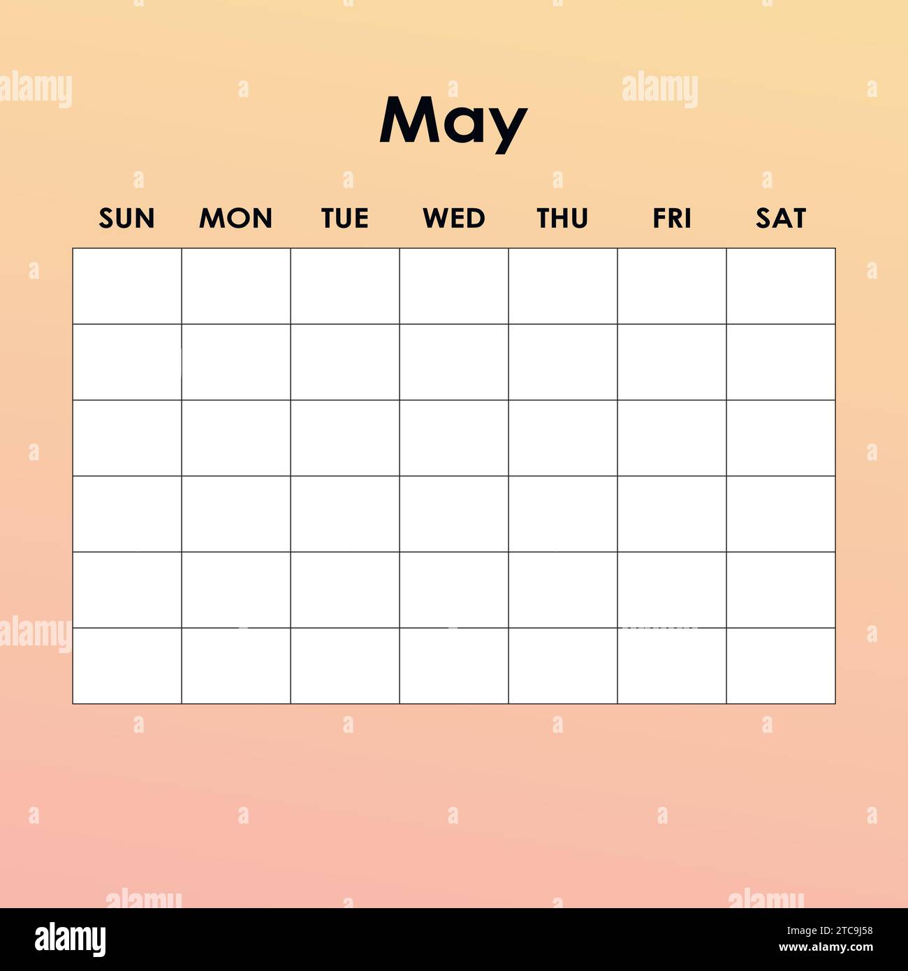 May. Calendar planner. Corporate week. Template layout, 12 months ...