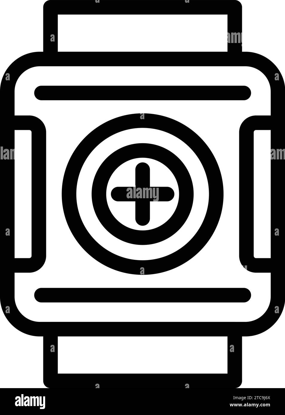 Smart sport watch icon outline vector. Tracking fitness activity. Step ...