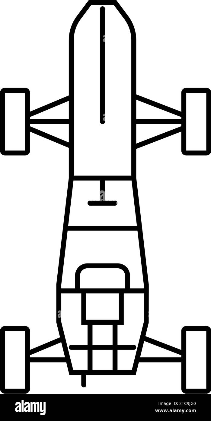 drive car top view line icon vector illustration Stock Vector Image ...