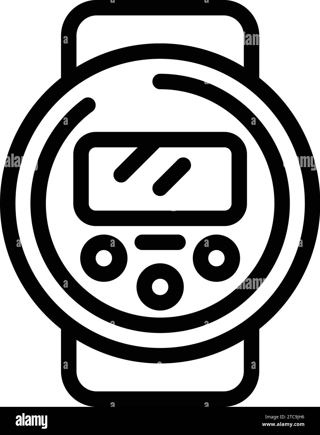 Activity measuring device icon outline vector. Tracking walking workout ...