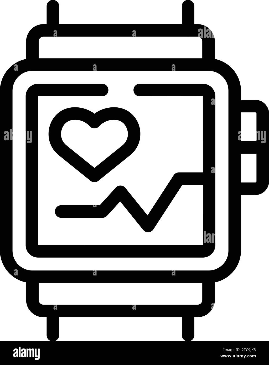 Health watch logger icon outline vector. Smart healthcare band ...