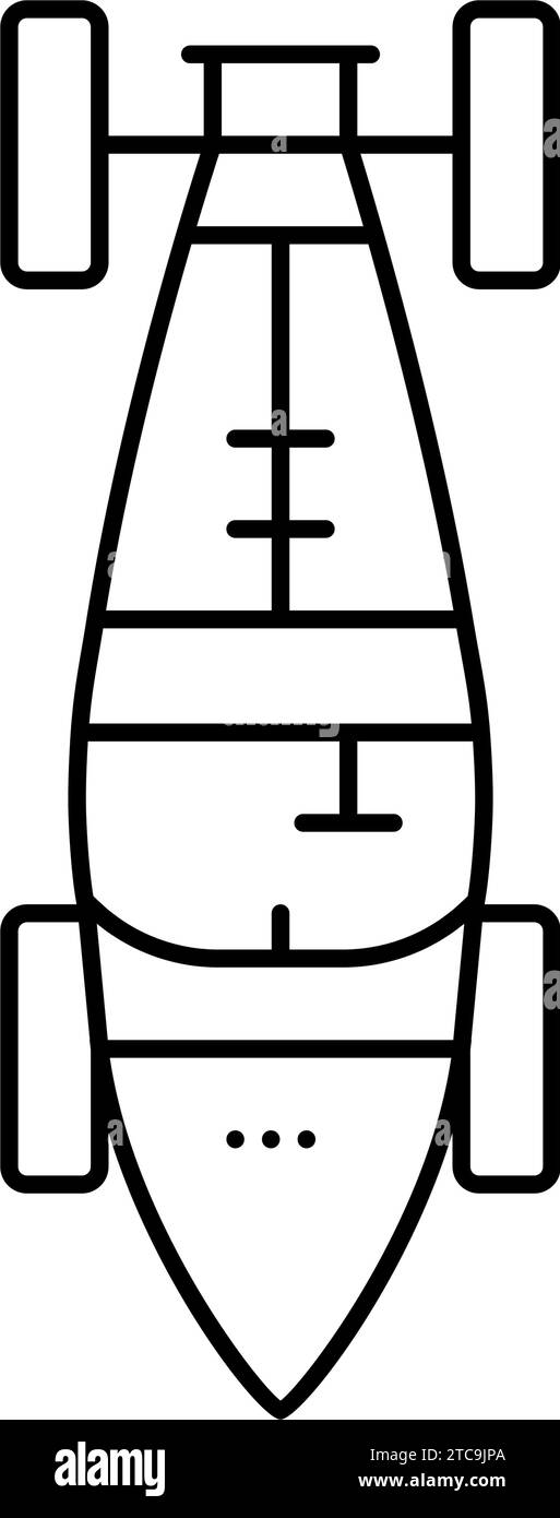 rally car top view line icon vector illustration Stock Vector Image ...