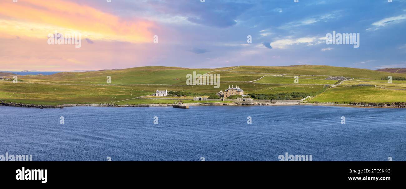 Scotland Shetland scenery in England with cliffs, ocean views and green ...