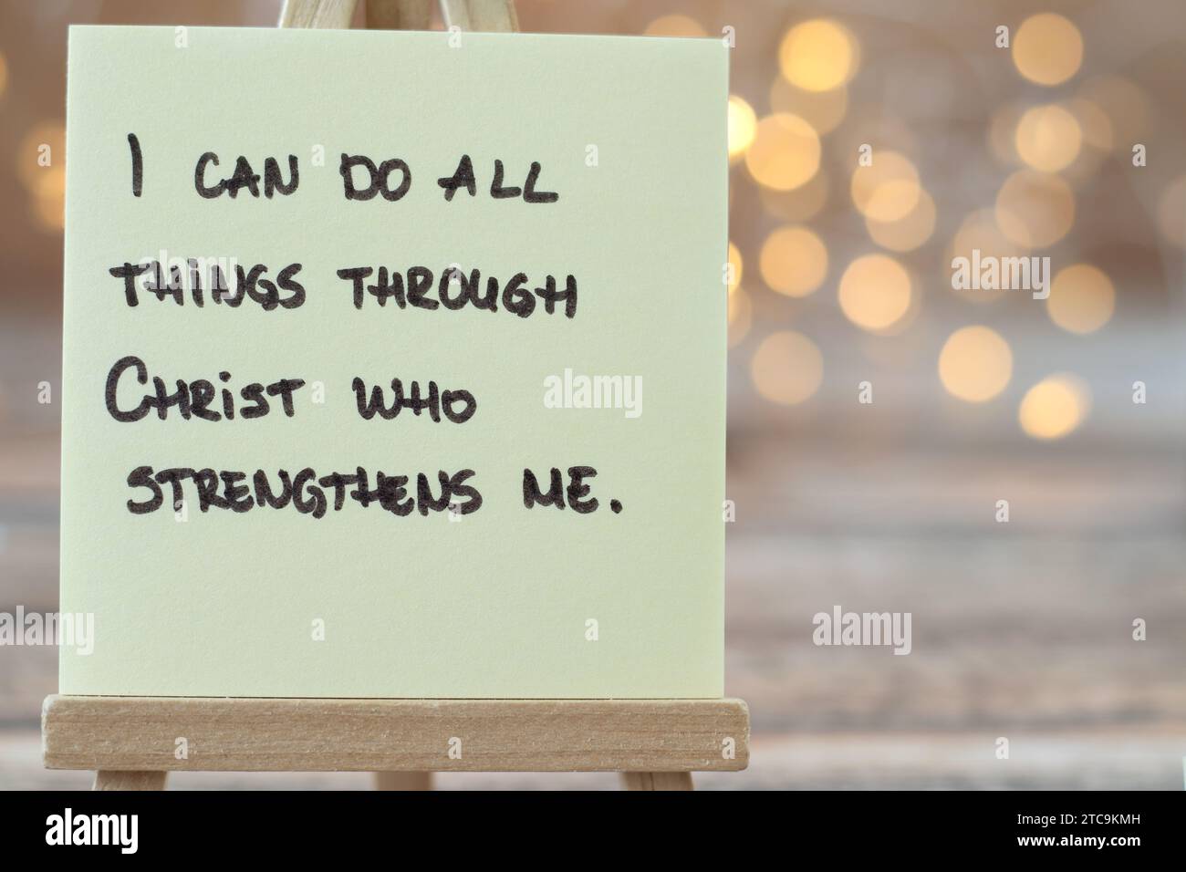 I can do all things through Christ who strengthens me, handwritten ...