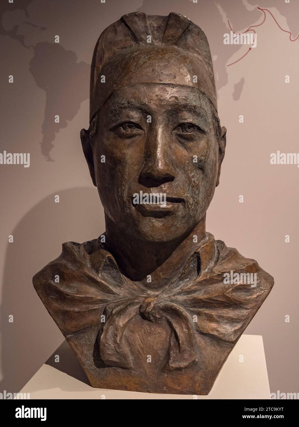 Bust of Chinese explorer Zheng He (1371-1433) in the International ...
