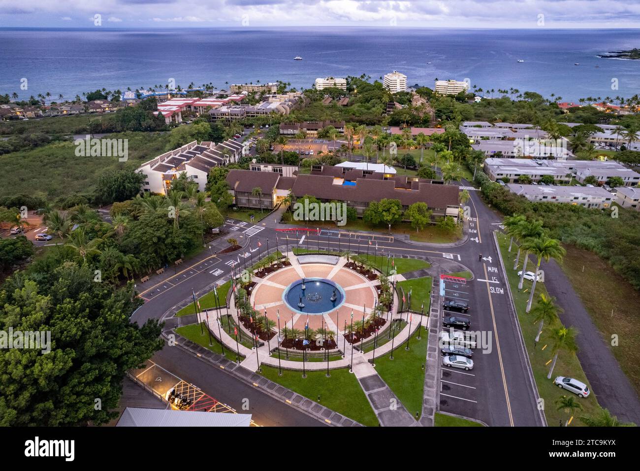 University of the Nations YWAM Aerial Drone photo of Kona, Hawaii Stock Photo - Alamy