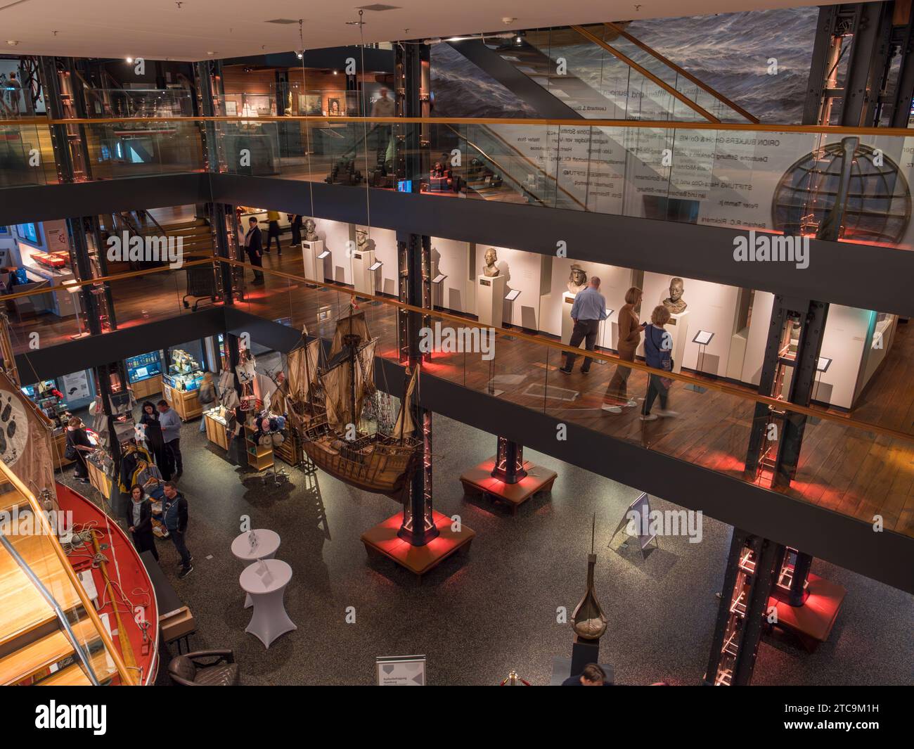 General view inside the International Maritime Museum in HafenCity ...