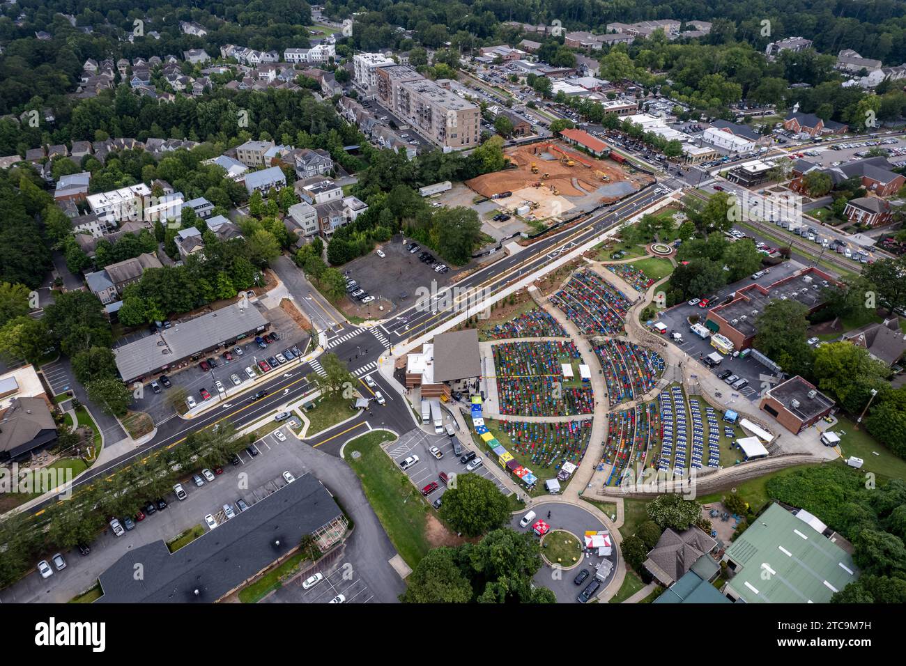 Downtown Woodstock, Georgia amphitheater Stock Photo - Alamy