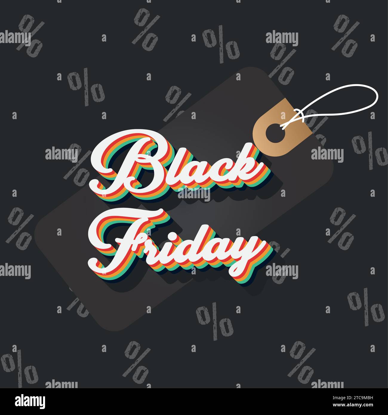 Colored black friday sale advert poster Vector Stock Vector Image & Art ...