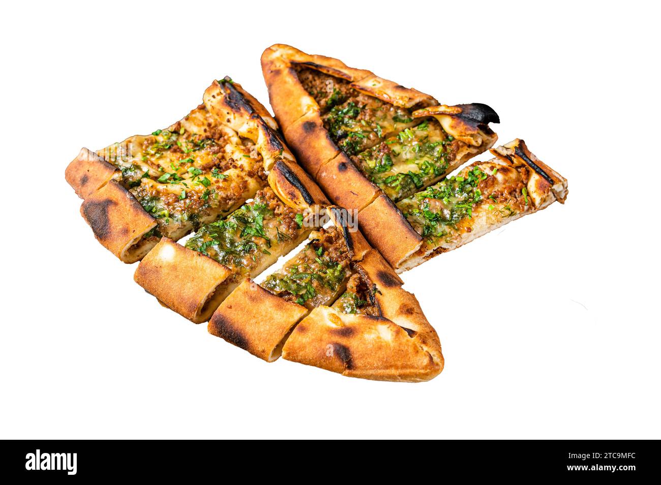 Traditional Turkish baked pide, Middle Eastern snack. Turkish pizza ...