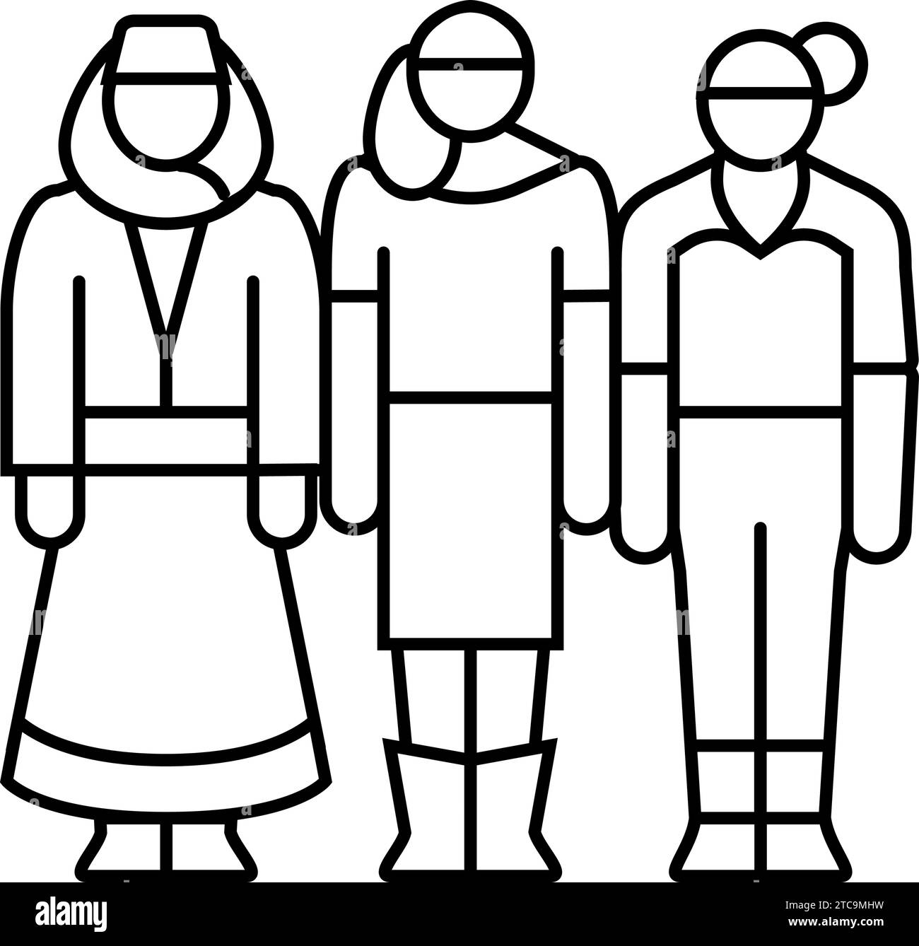 women diversity feminism line icon vector illustration Stock Vector ...