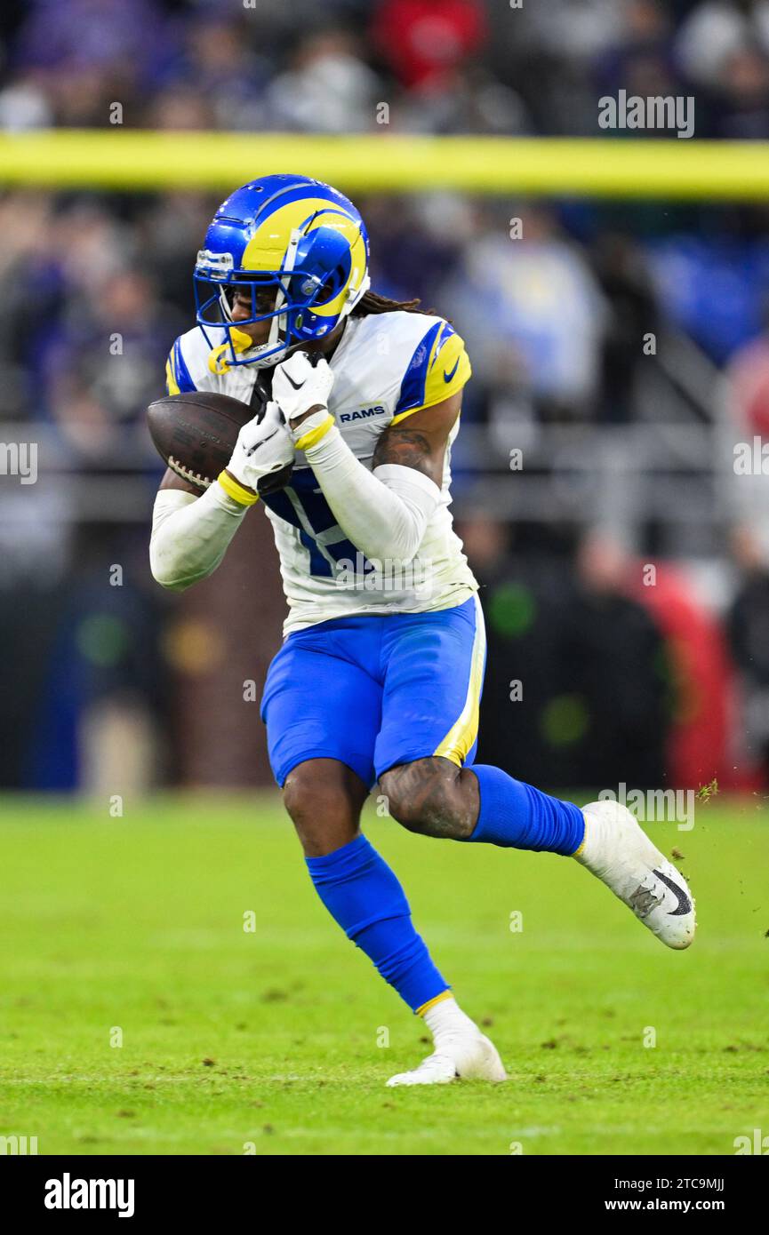 Los Angeles Rams wide receiver Demarcus Robinson runs with the ball ...