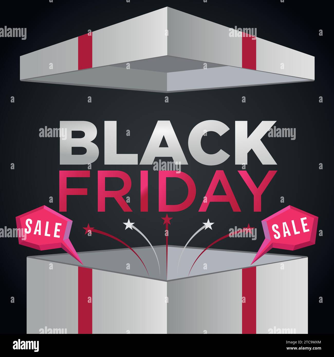 Colored black friday sale advert poster Vector Stock Vector Image & Art ...